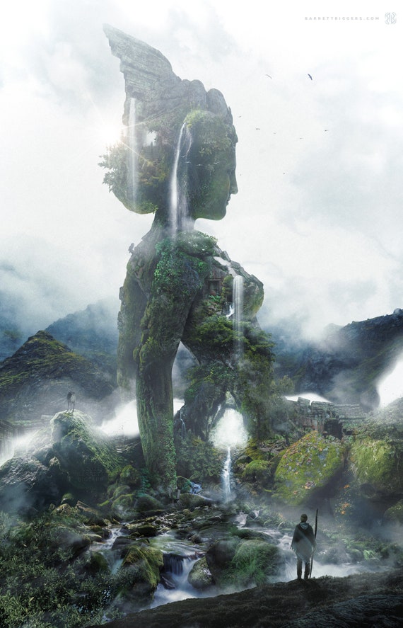 Freya Goddess Temple Fine Art Landscape Surrealism Iceland - Etsy