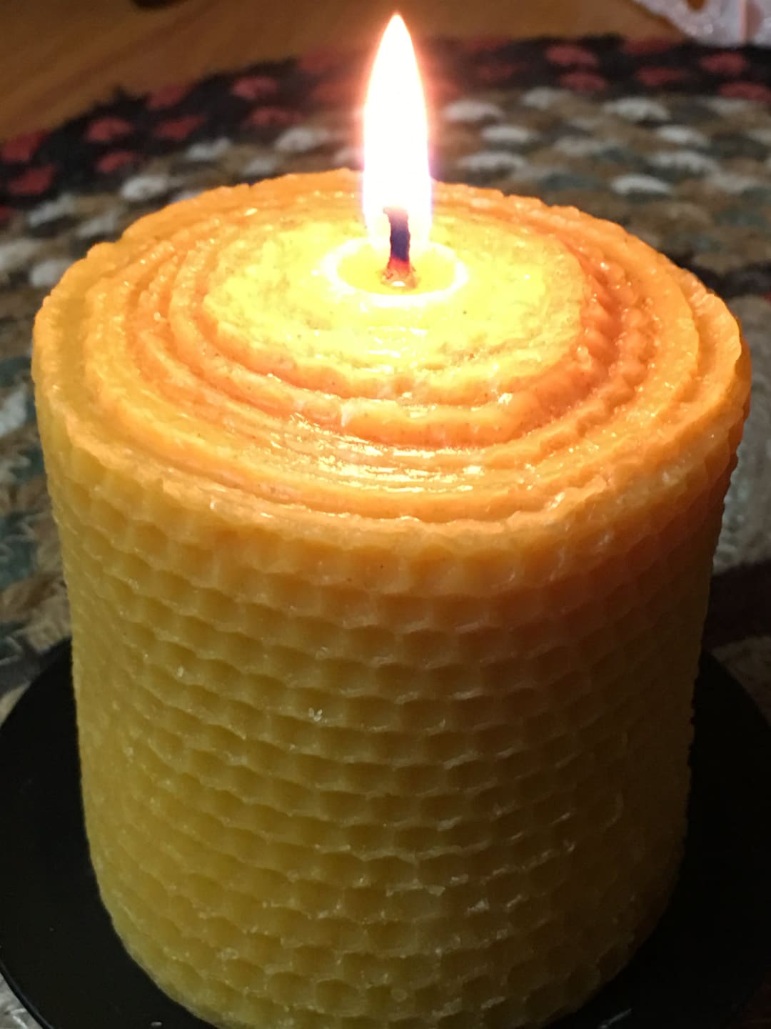 3x3 Honeycomb 100% Pure Beeswax Solid Pillar Candle - Etsy