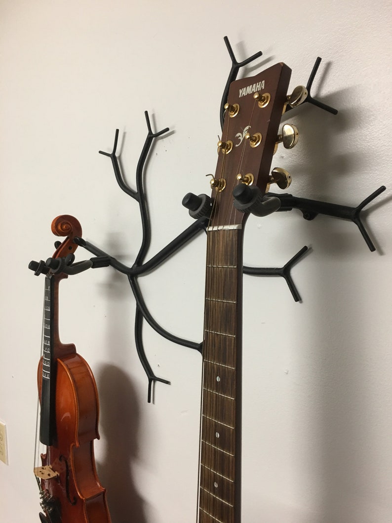 Musical Instrument Rack Wall Mounted Holder. Holds Two - Etsy