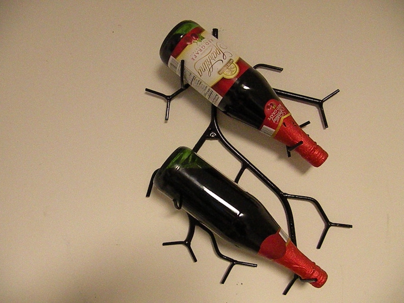 Metal Branch Wine Bottle Rack Hold 2 Wine Bottles - Etsy
