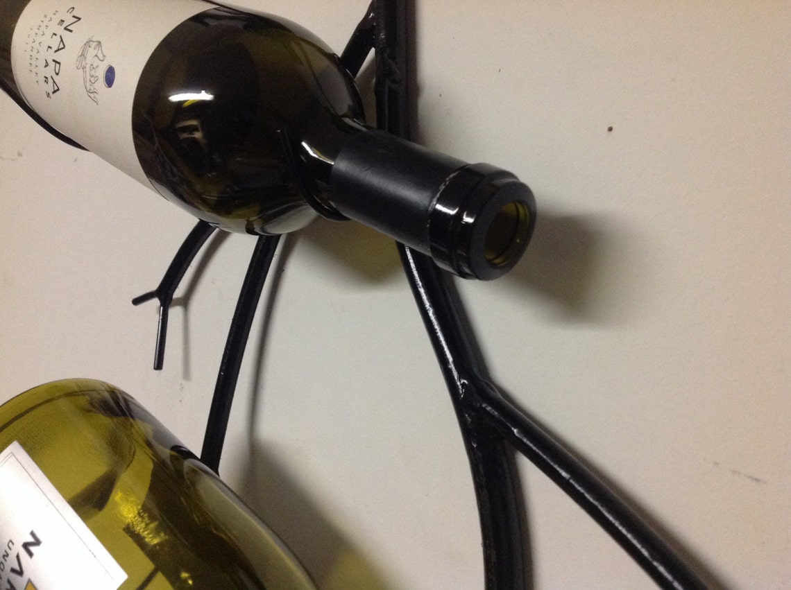 Branch Shaped Metal Wine Rack Holds 4 Bottles Twig Style - Etsy