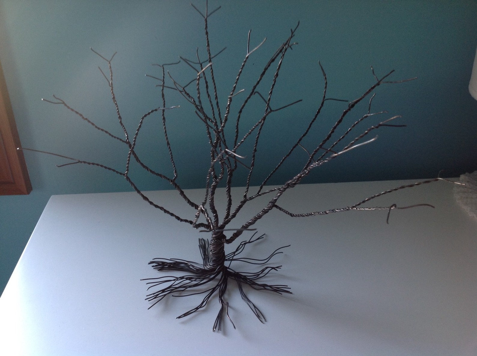 Metal Wire Tree Wall Sculpture Decoration or Jewelry Tree. - Etsy