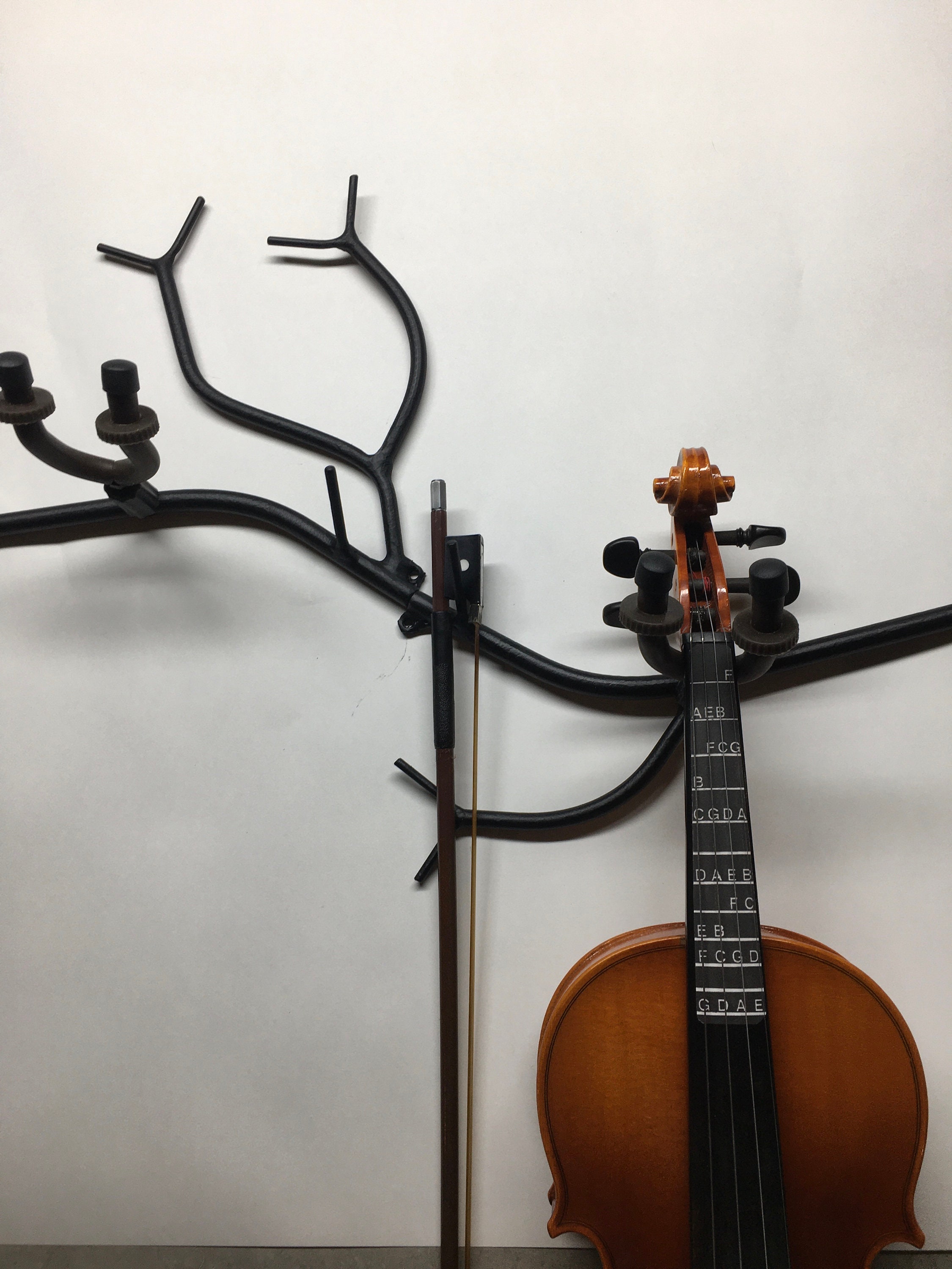 Instrument rack Branch Violin holder with 4 bow pegs holds 4 | Etsy