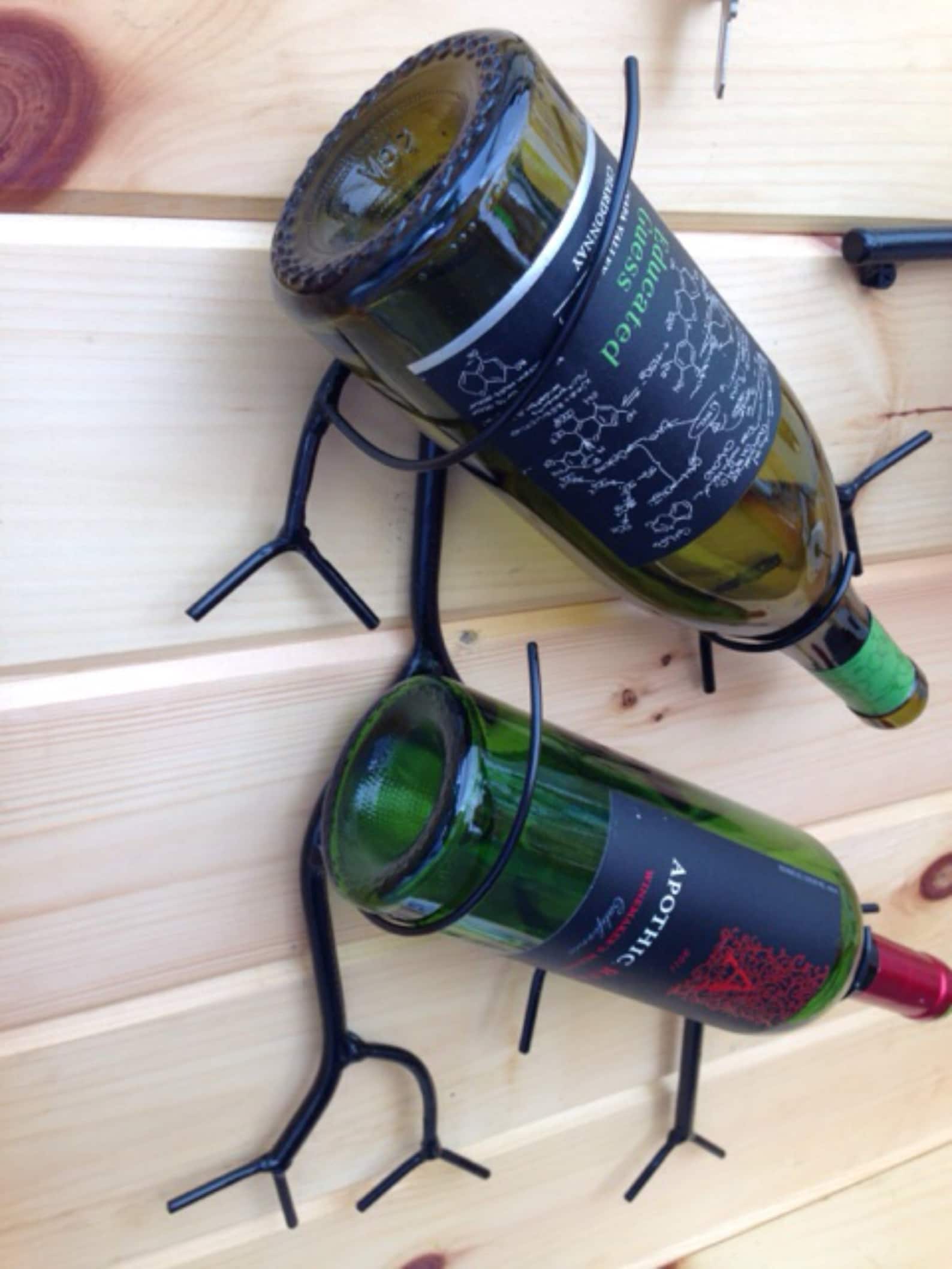 Metal Branch Wine Bottle Rack Hold 2 Wine Bottles | Etsy