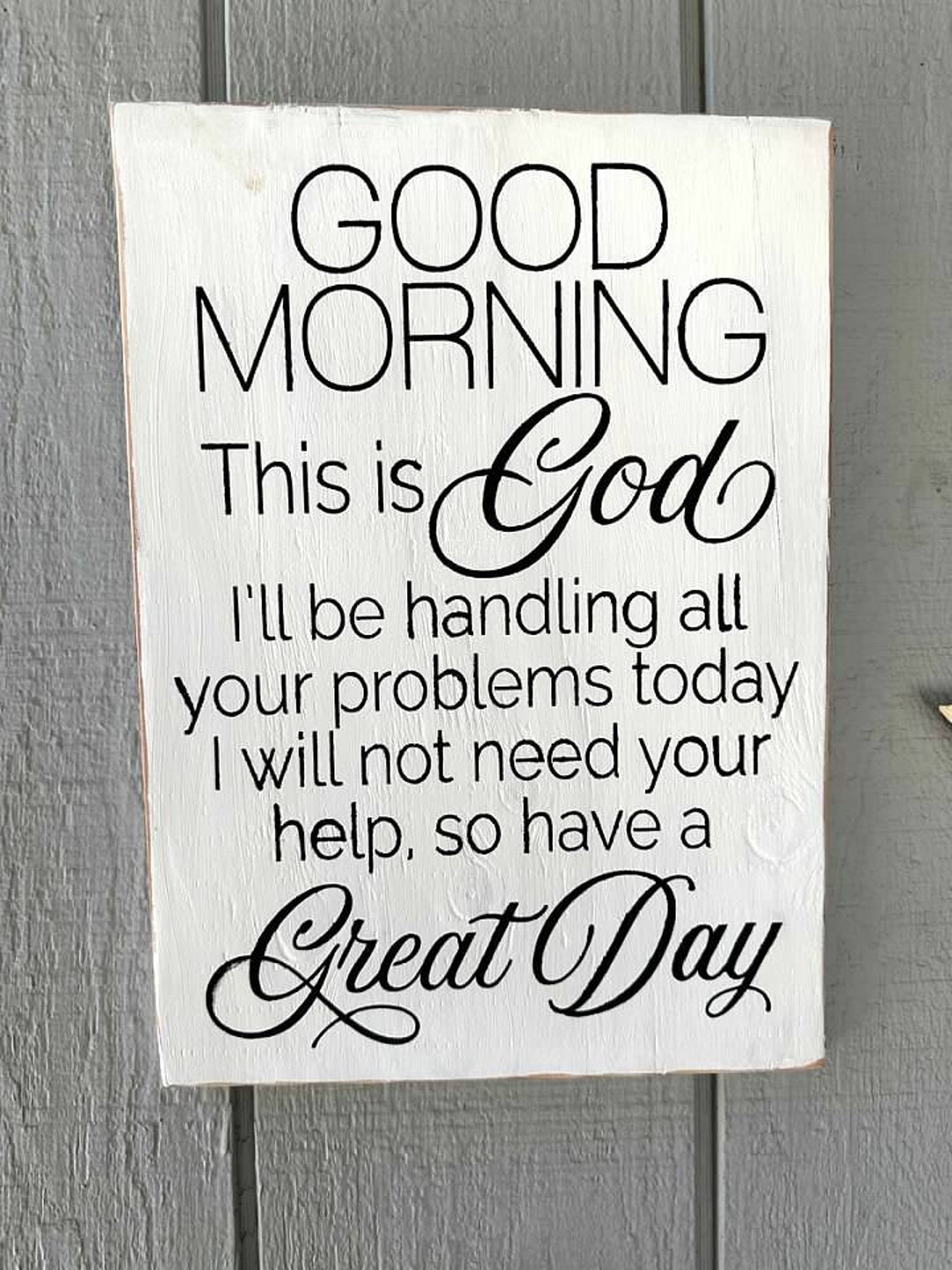 Good Morning This is God Handmade Wood Sign - Etsy