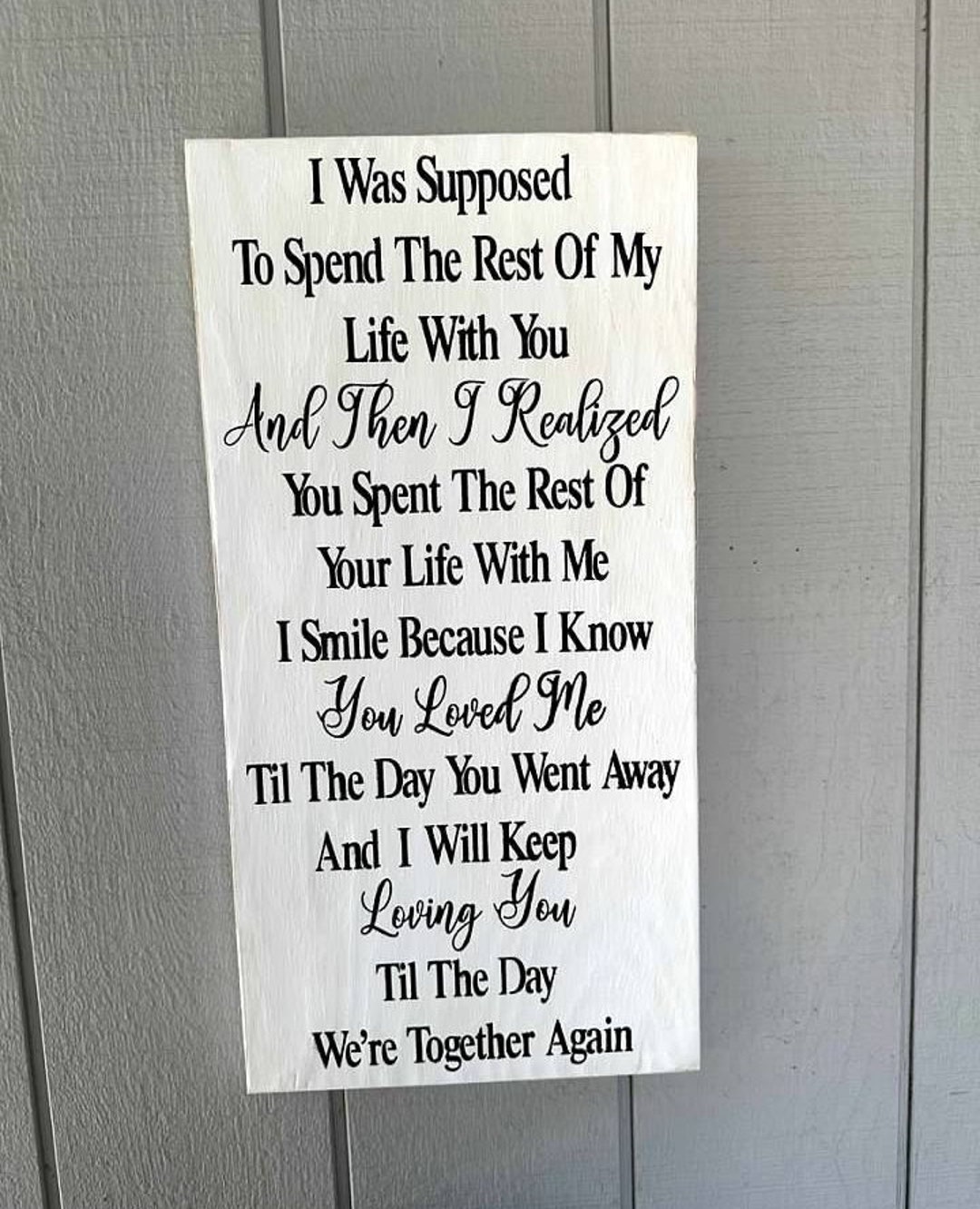 Supposed to Spend Rest of Life With You Handmade Wood Sign - Etsy