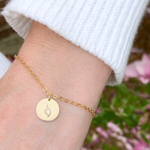 Delicate Gold Filled Eating Disorder Charm Bracelet / Stamped NEDA ...