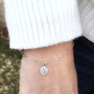 Sterling Silver Eating Disorder Awareness Bracelet, Hand Stamped NEDA ...