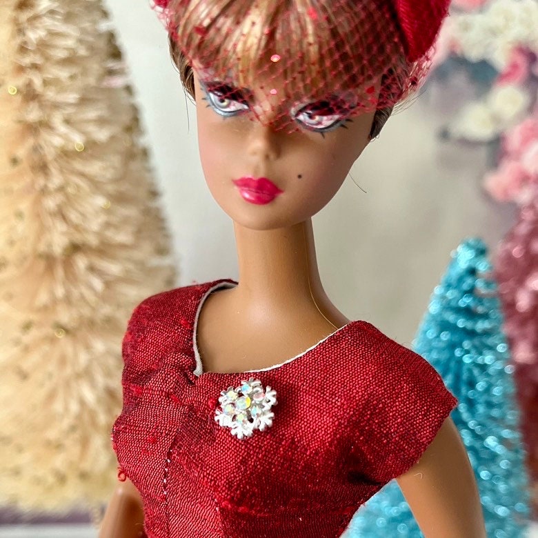 Holiday Magnetic Brooch for 1/6 Doll Silkstone, Vintage Barbie, Fashion ...