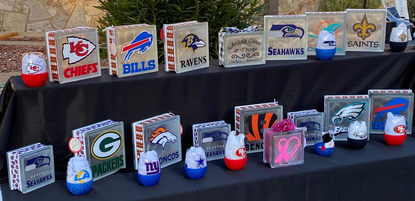 Pittsburgh Steelers Football Lighted 6x6 Glass Block, Football Gift ...