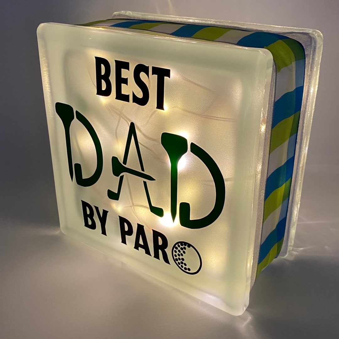 Fathers Day Lighted 6x6 Glass Block Night Light, 4 Options, Fathers Day ...