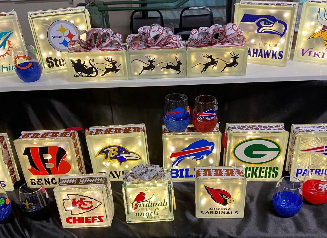 Merry Christmas Lighted 6x6 Glass Block Night Light, Reindeer Christmas ...