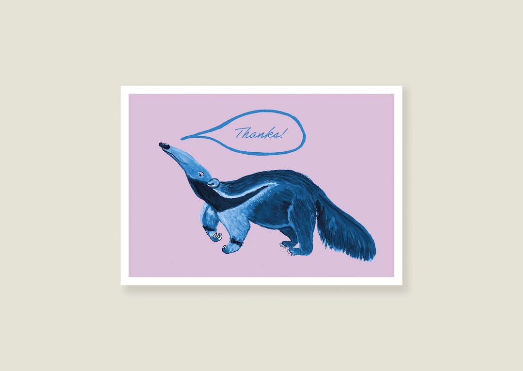Thanks! Anteater Greeting Card - Thank You Card - Etsy