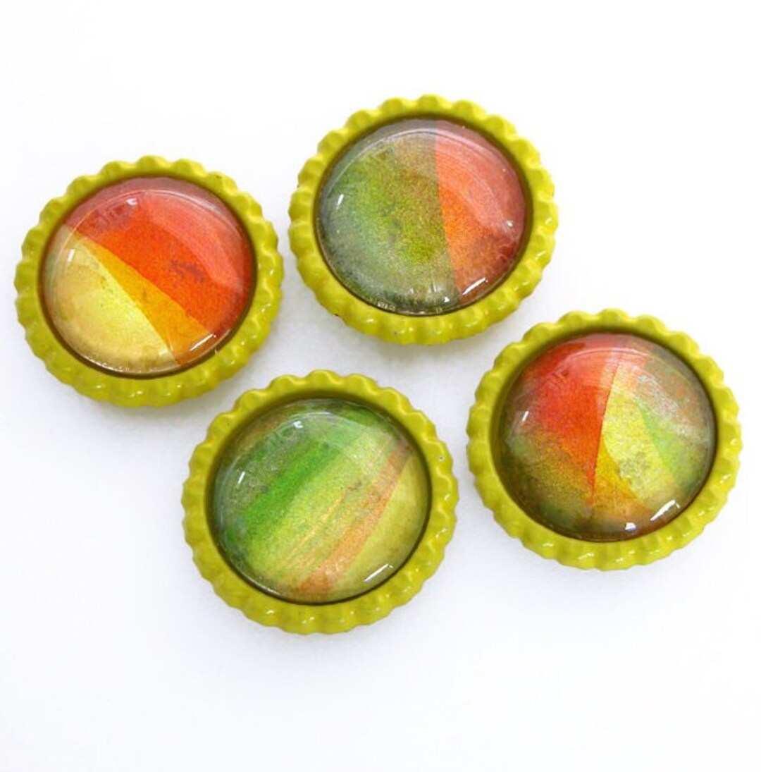Yellow Refrigerator Magnets / Orange / Green / Multicolor / Hand ...
