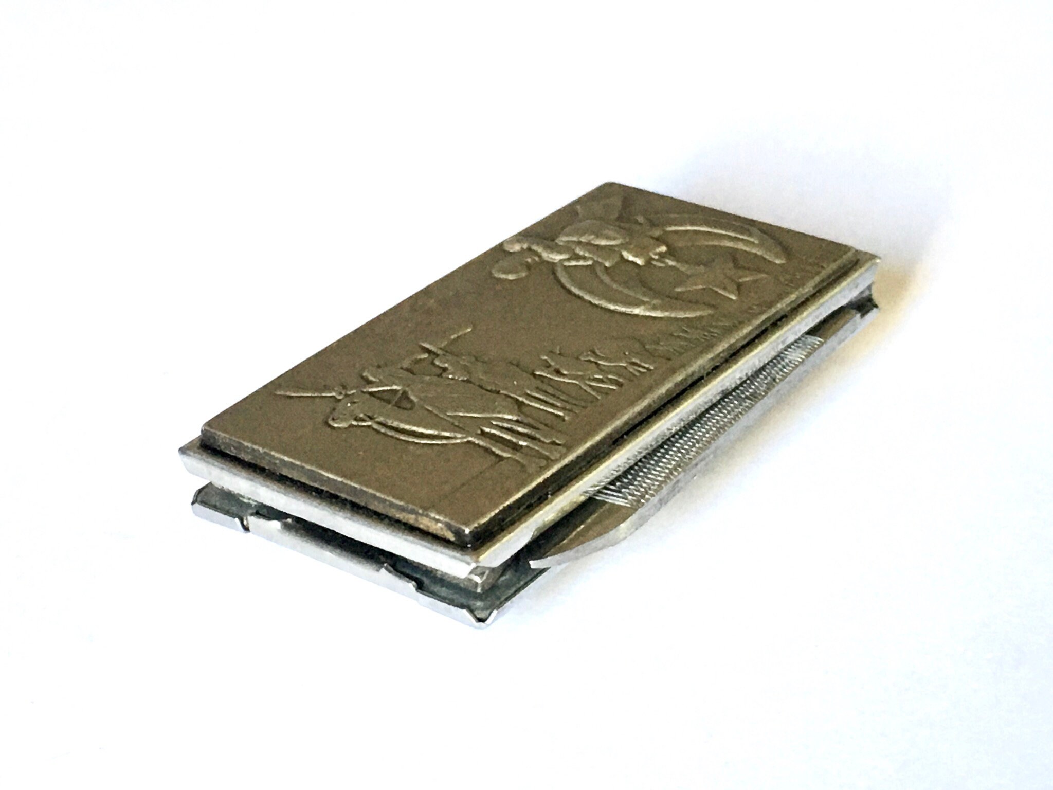 Vintage Chrome Money Clip Pocket Knife Middle Eastern Desert Scene - Etsy