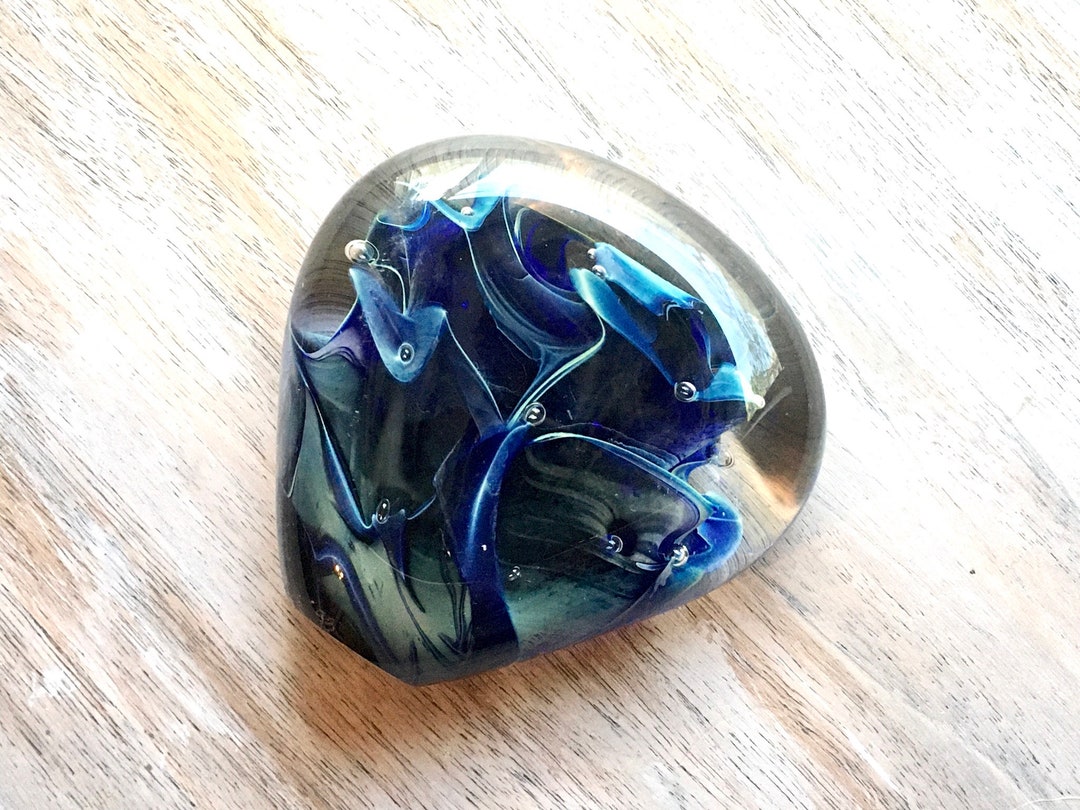 Vintage 90s Art Glass Sculpture C C Walters Art Glass Jalapa Glass ...