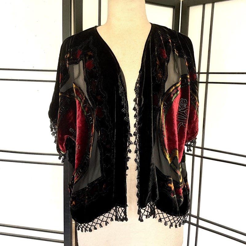Velvet Beaded Jacket - Etsy