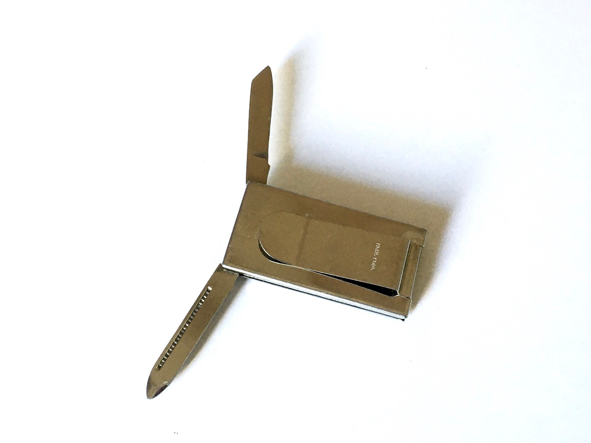 Vintage Chrome Money Clip Pocket Knife Middle Eastern Desert Scene - Etsy