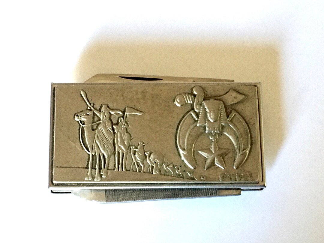 Vintage Chrome Money Clip Pocket Knife Middle Eastern Desert Scene - Etsy