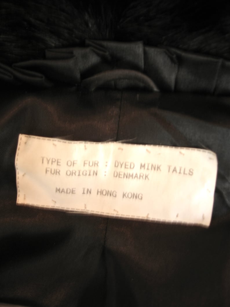 Vintage 70s Full Length Black Mink Coat in Chevron Cut Scandinavian Fur ...