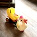 Vintage 50s Wind up Duck Toy Celluloid Duck With Baby Buggy Toy Made in ...