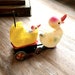 Vintage 50s Wind up Duck Toy Celluloid Duck With Baby Buggy Toy Made in ...