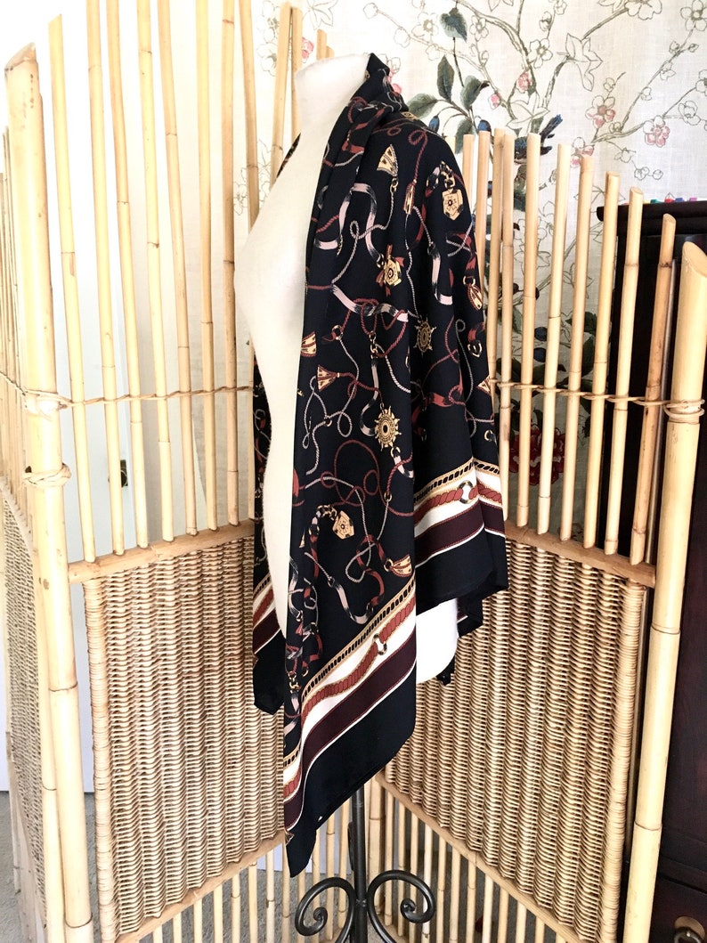 Vintage 80s Evan Picone Shawl Medallion and Rope Design Shawl - Etsy