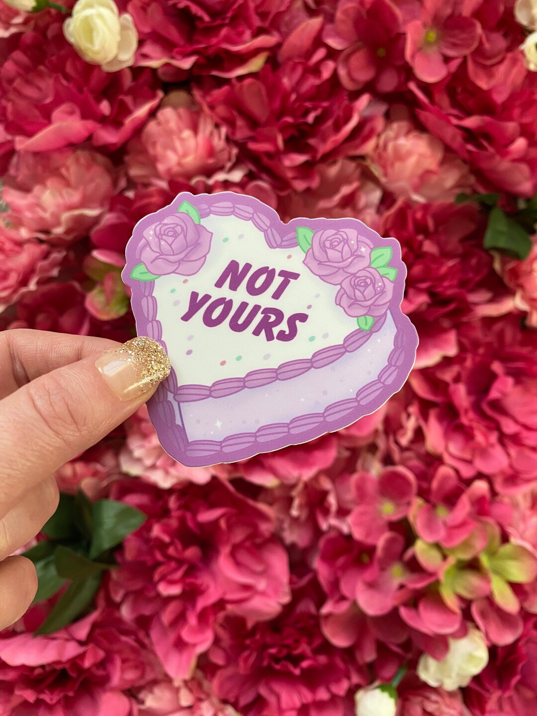 Not Yours Sassy Snarky Conversation Heart Valentine Vinyl Waterproof ...