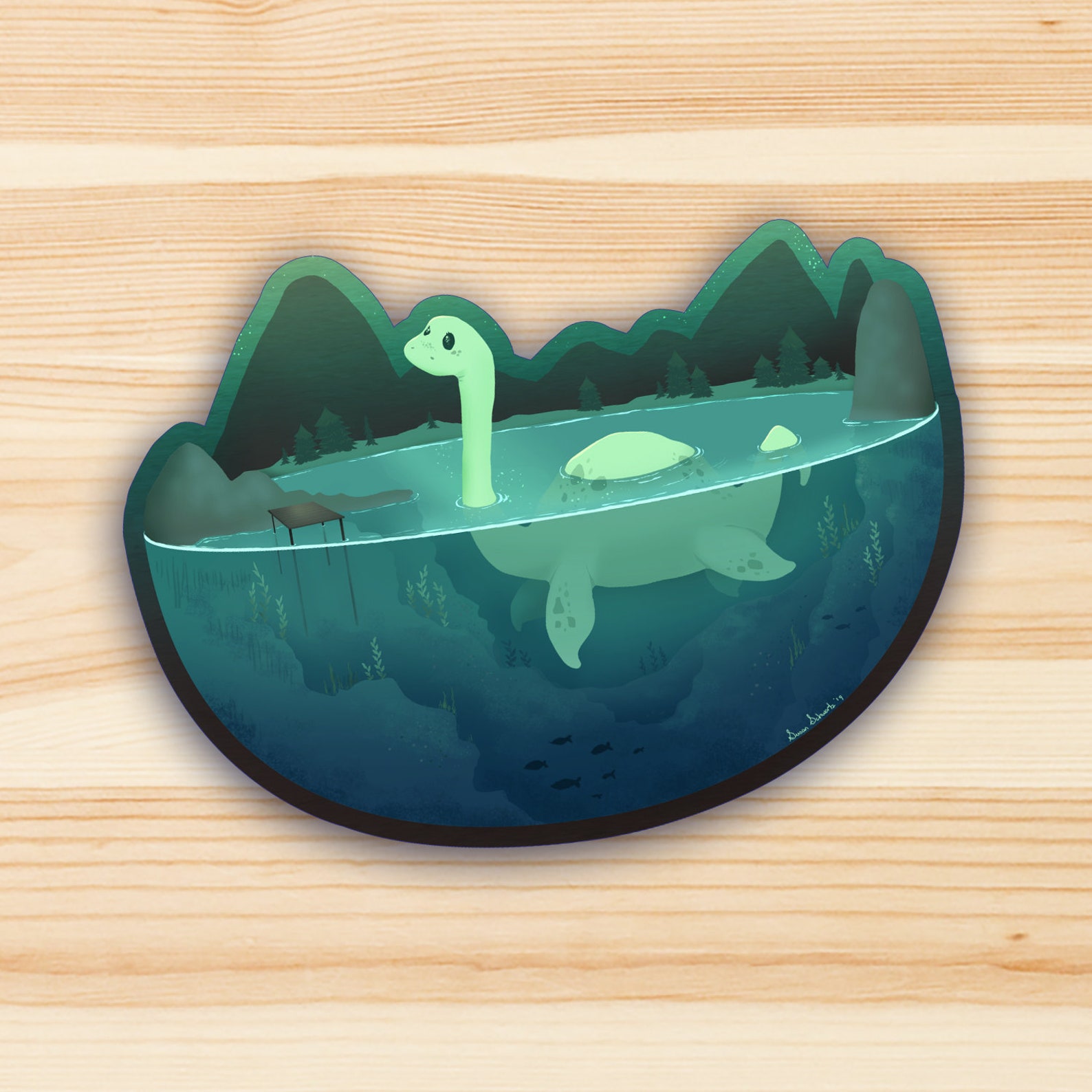 Nessie Die Cut Vinyl Sticker - Etsy