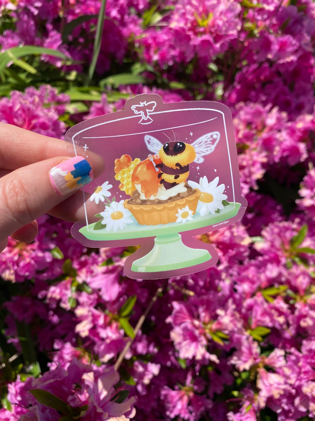 Crumble Bee - Patisserie Pet - Clear Waterproof Vinyl Sticker - Etsy