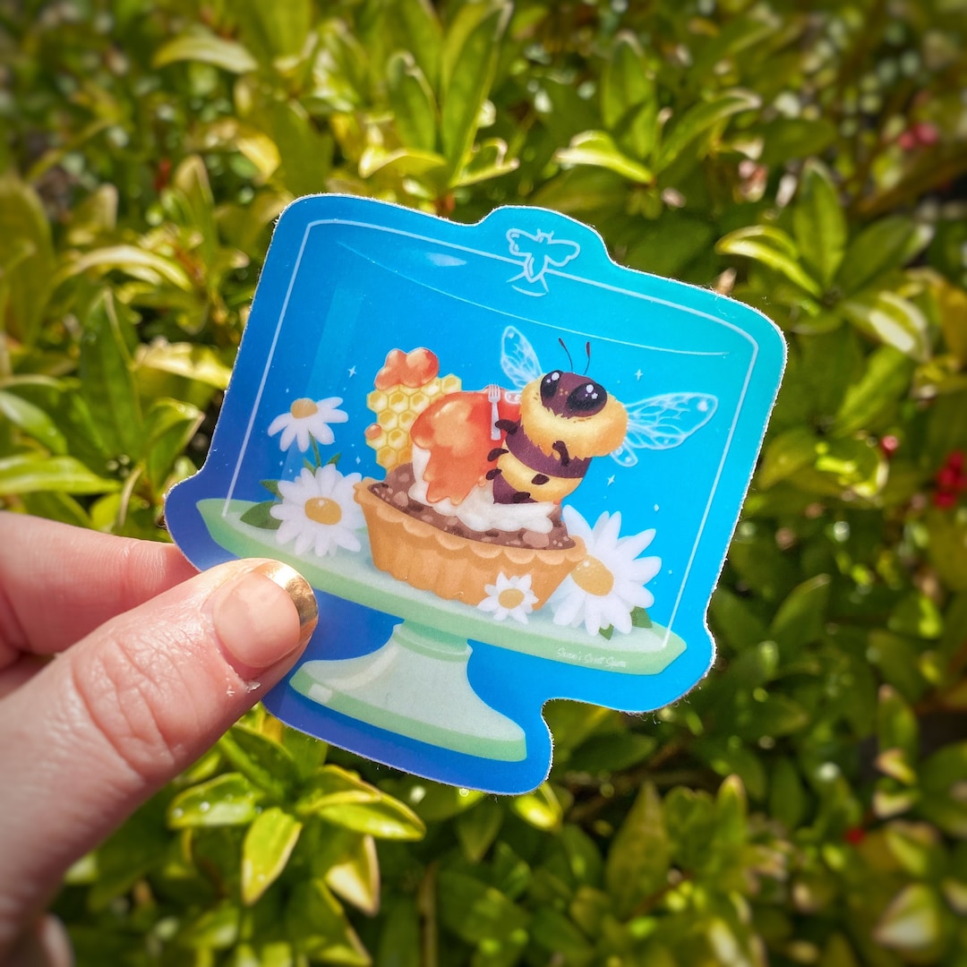 Crumble Bee - Vaporwave Waterproof Vinyl Sticker - Etsy