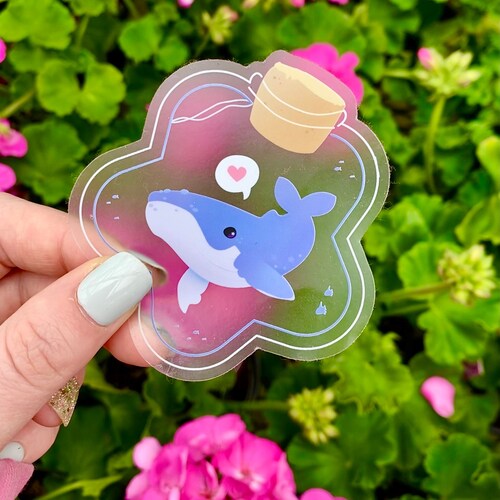 Happy Beluga Whale Waterproof Vinyl Sticker - Etsy