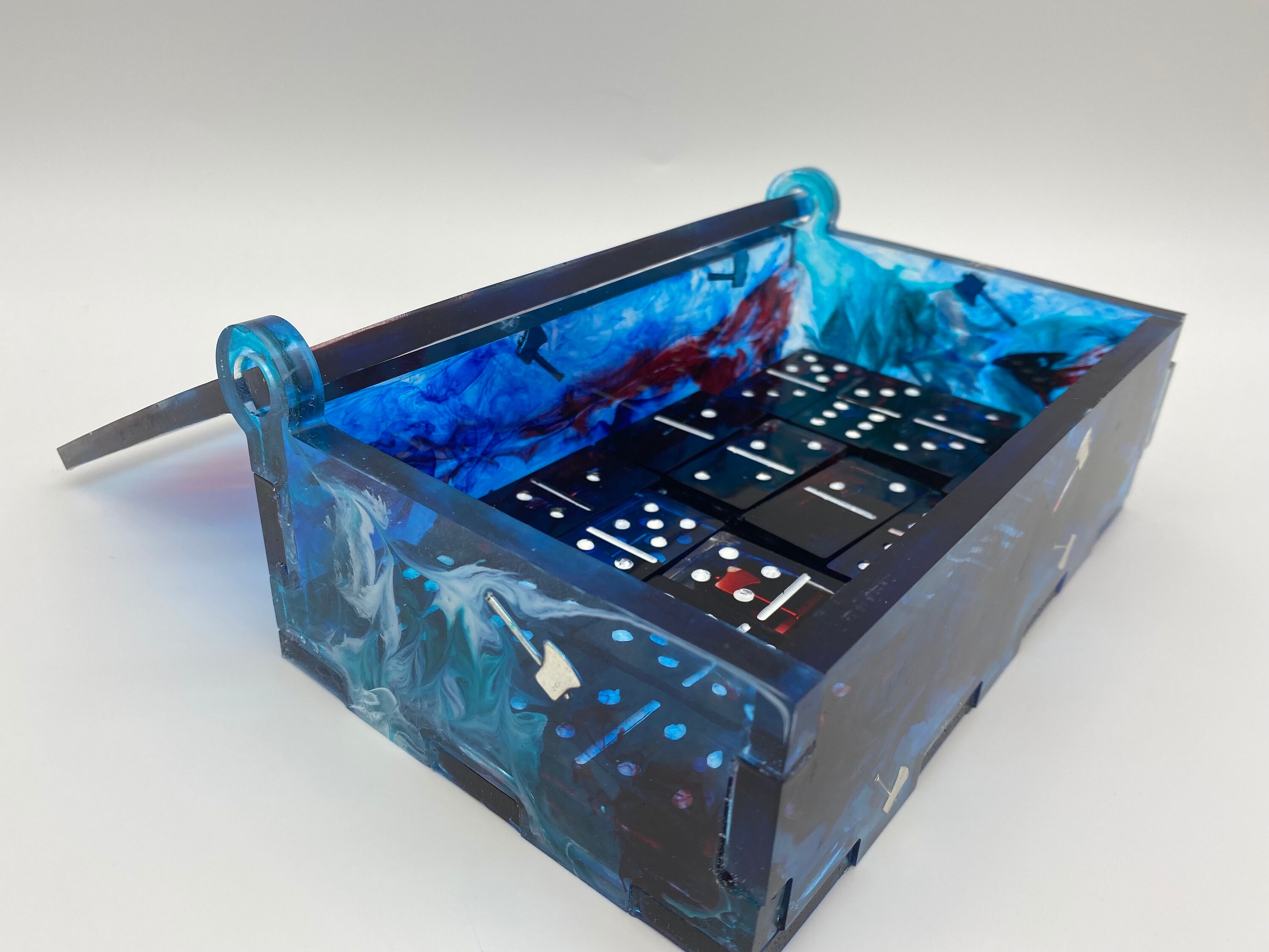 Domino Set L Resin Dominos I Fully Customizable L Handmade Dominos - Etsy