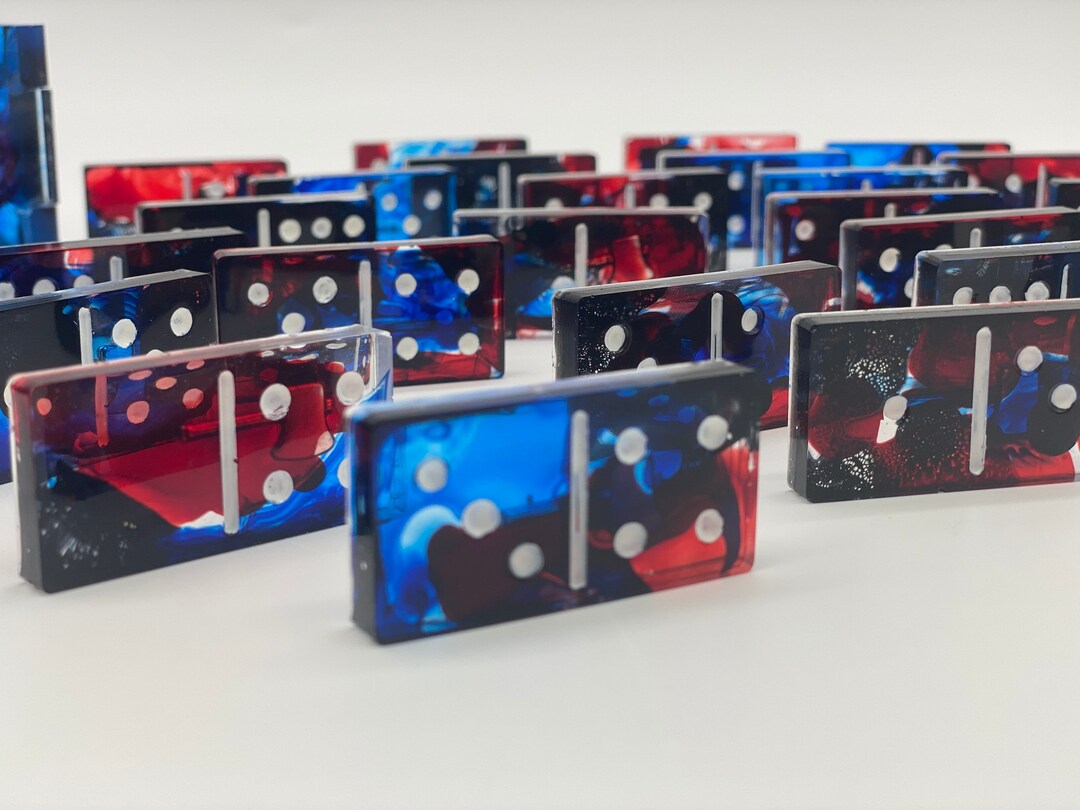Domino Set L Resin Dominos I Fully Customizable L Handmade Dominos - Etsy