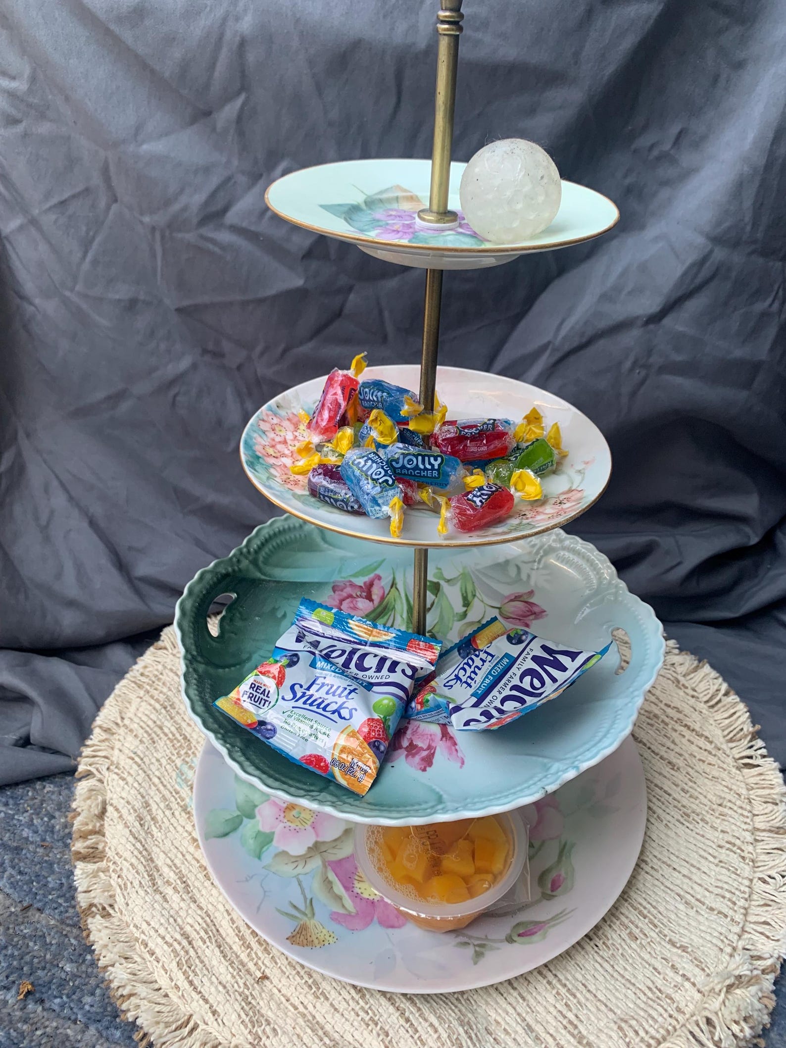 Hand Painted Vintage Floral 4 Tier Server - Etsy