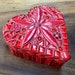 Red Glass Mosaic Heart Shaped Box - Etsy
