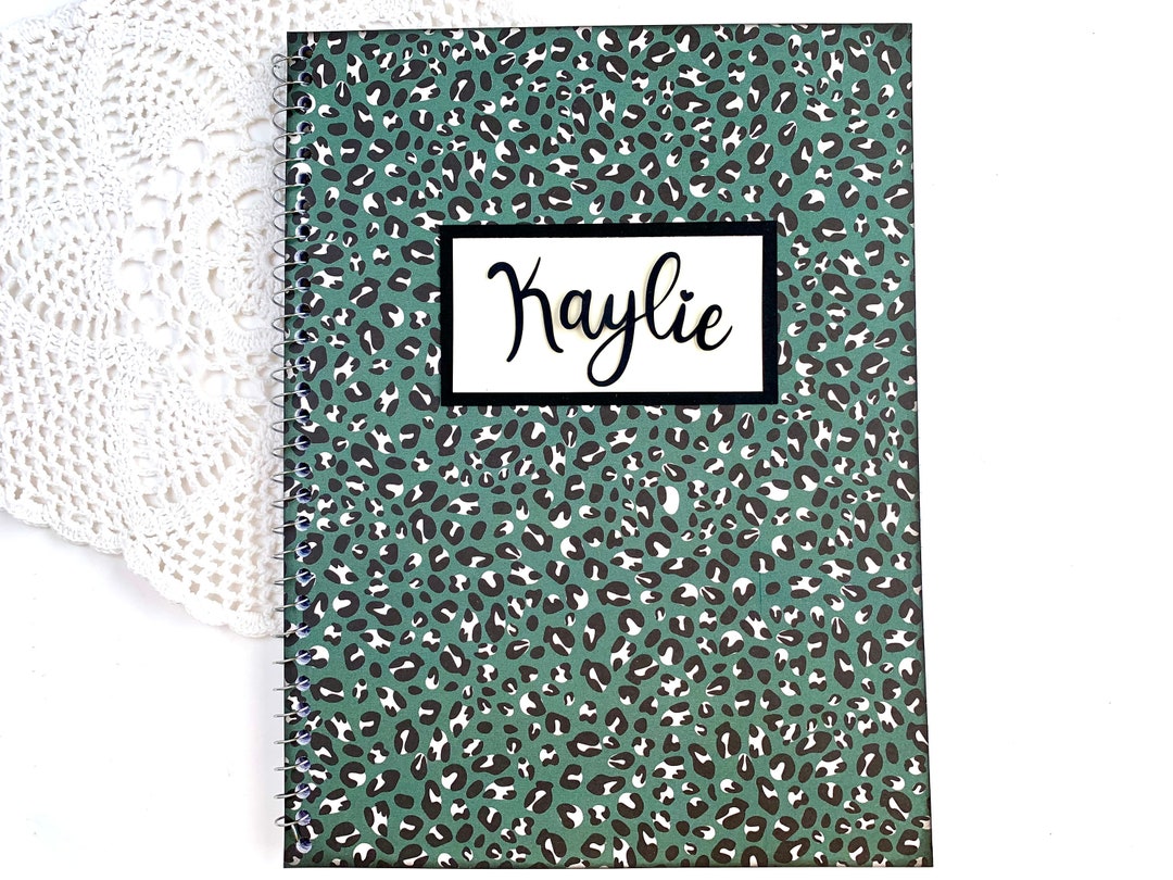 Personalized Cheetah Print Spiral Notebook, Journal, Custom Notebook ...