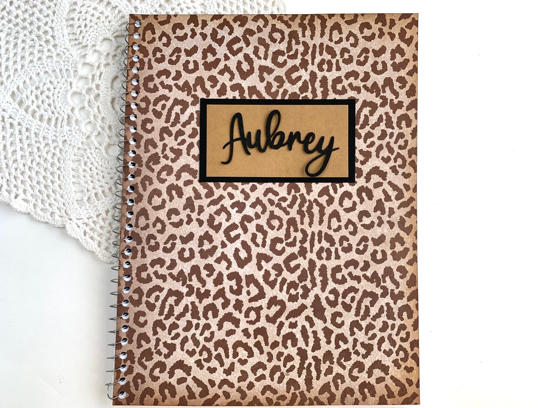 Personalized Cheetah Print Spiral Notebook: Custom Journal - Etsy