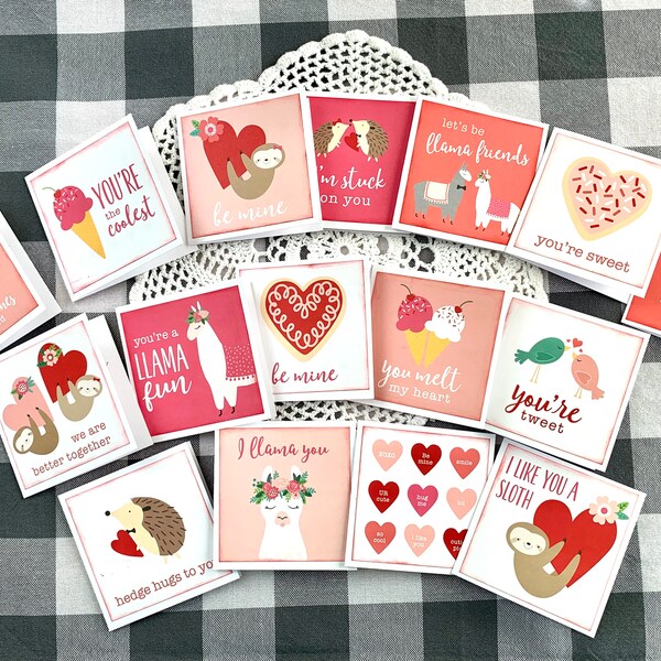 Mini Valentine Cards - Etsy