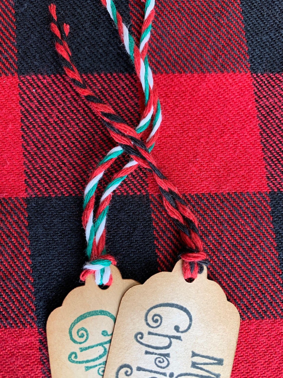 Merry Christmas Tag Set of 10 - Etsy