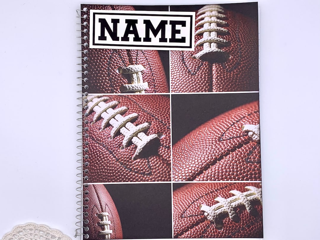 Personalized Football Spiral Notebook - Etsy