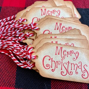 Merry Christmas Tag Set of 10 - Etsy