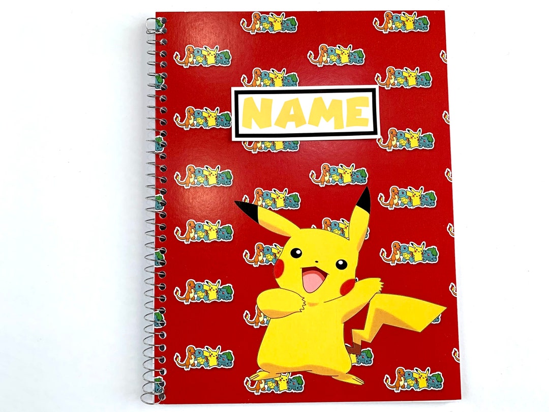 Personalized Pokemon Pikachu Notebook, Custom Notebook, Personalized ...