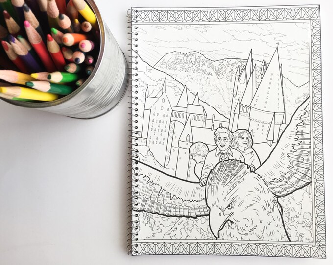 Harry Potter Adult Coloring Book Notebook With Harry Potter - Etsy