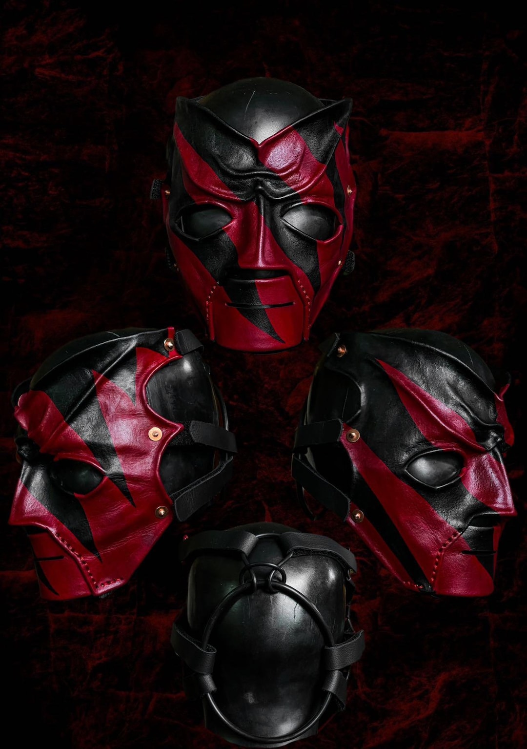 Weathered Custom Leather 1998 Wrestling Kane Style Mask - Etsy