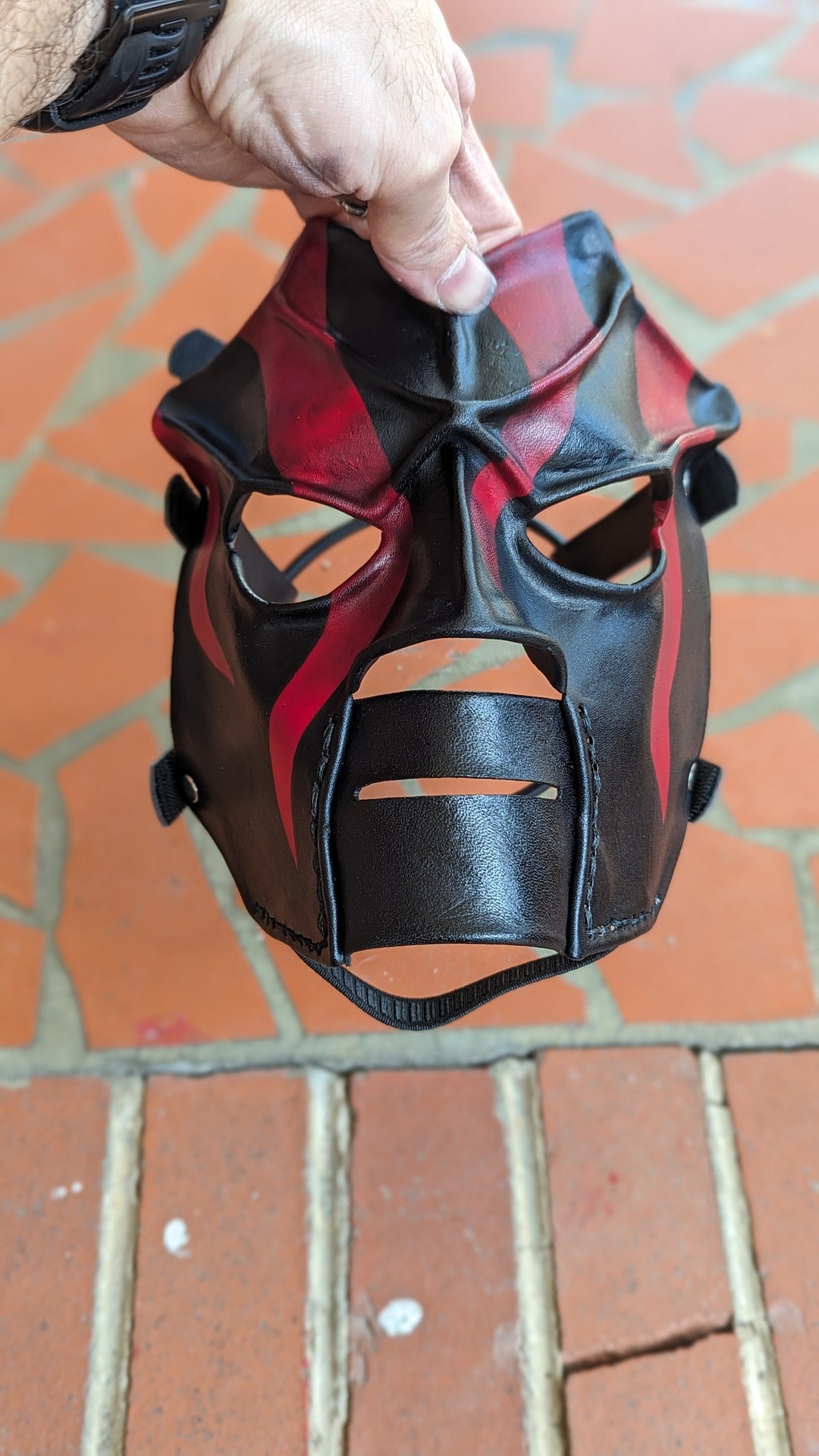 Wrestling Custom 2000 SS Leather Kane Mask - Etsy