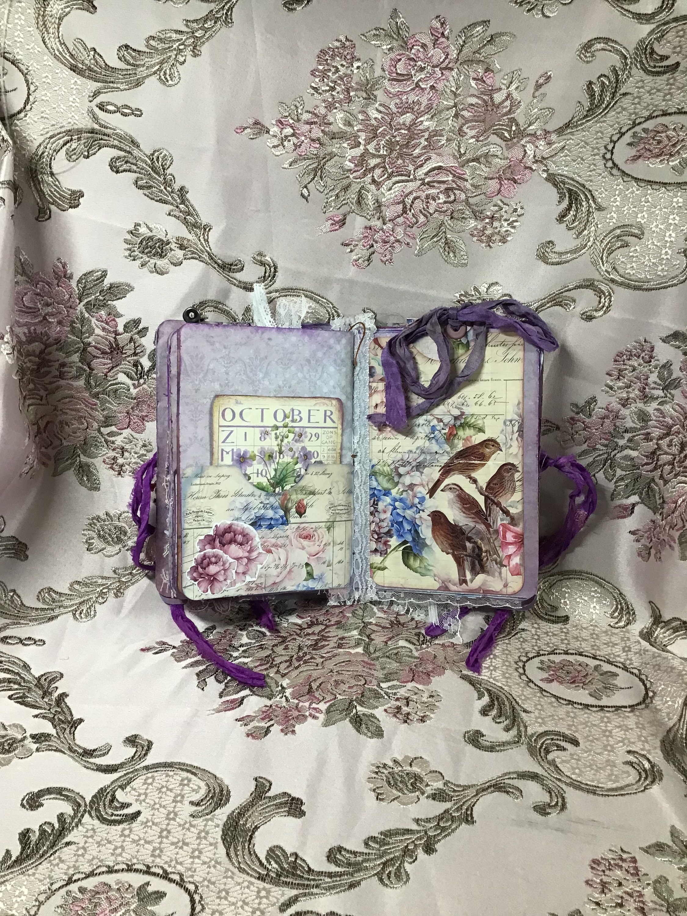 Violet Lace & Ephemera Journal - Etsy