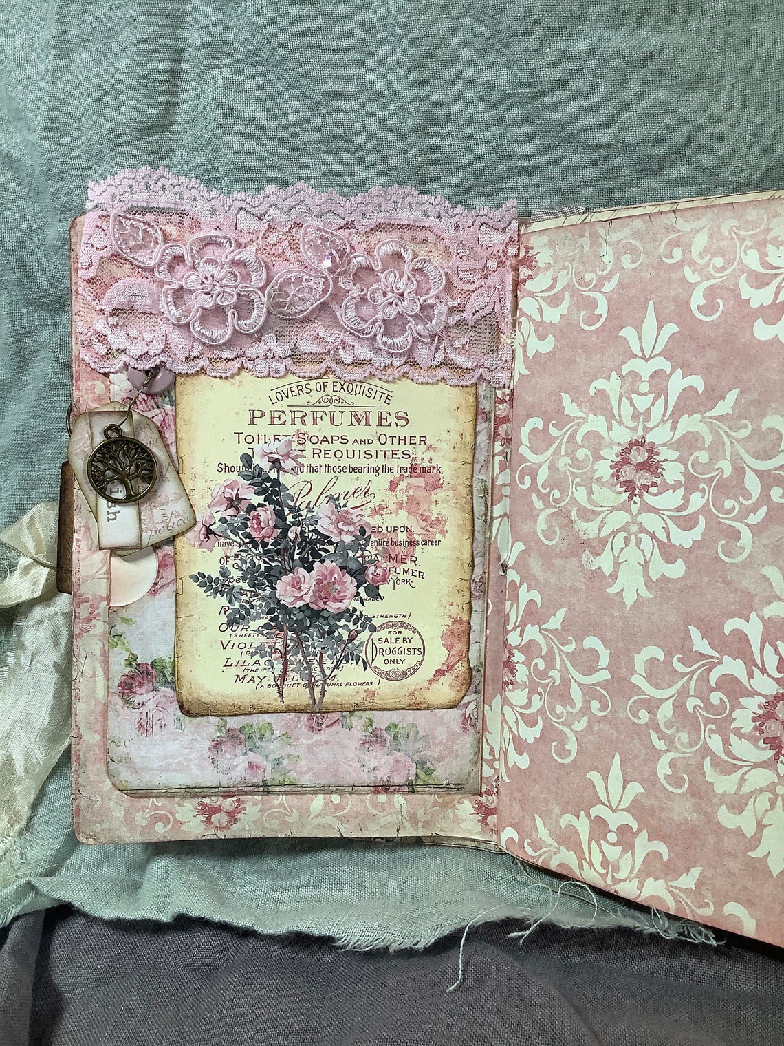 Vintage Pink Soft Cover Journal - Etsy