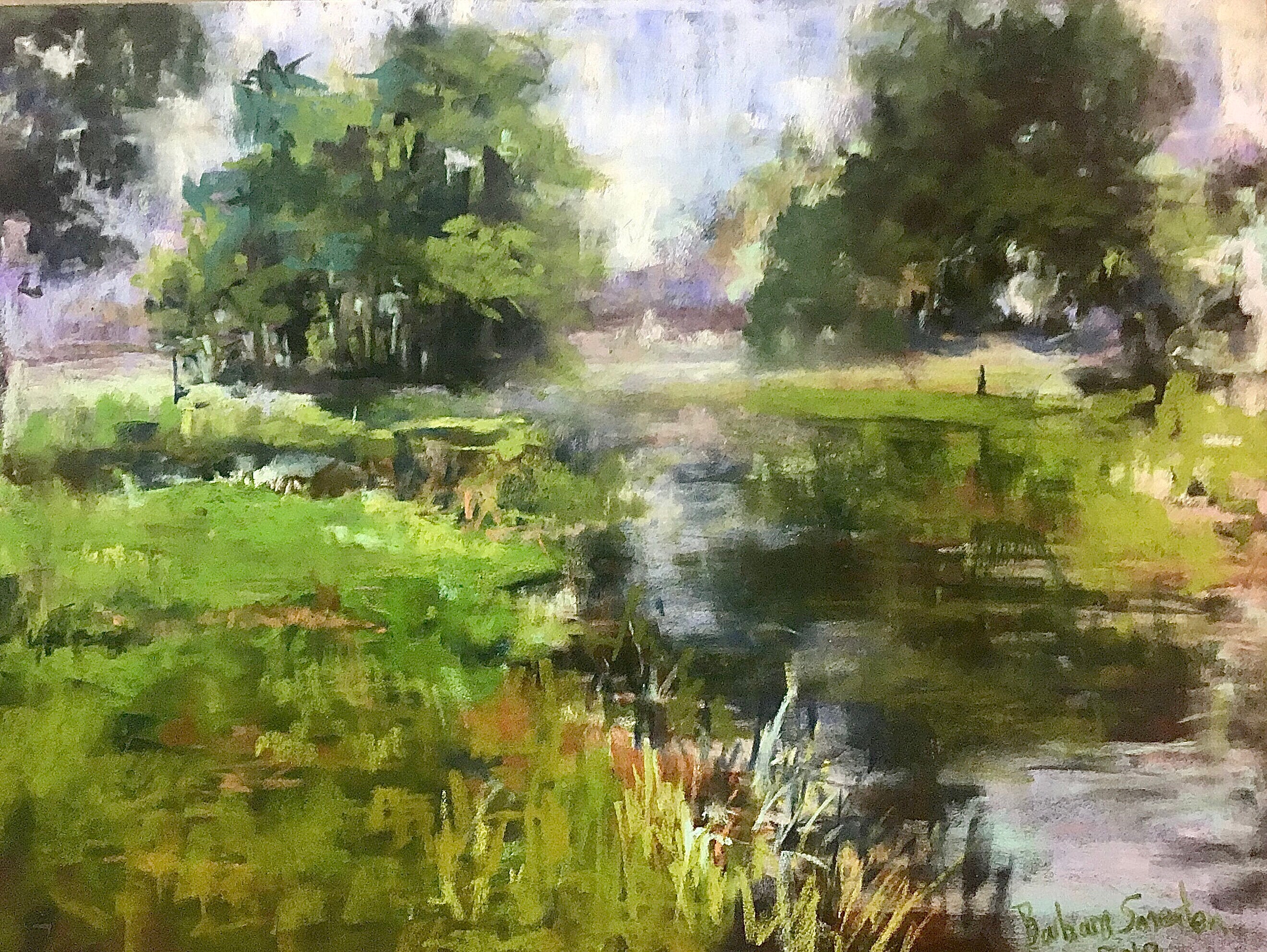 River Reflections Landscape Art, Soft Pastel Painting, Wall Decor - Etsy