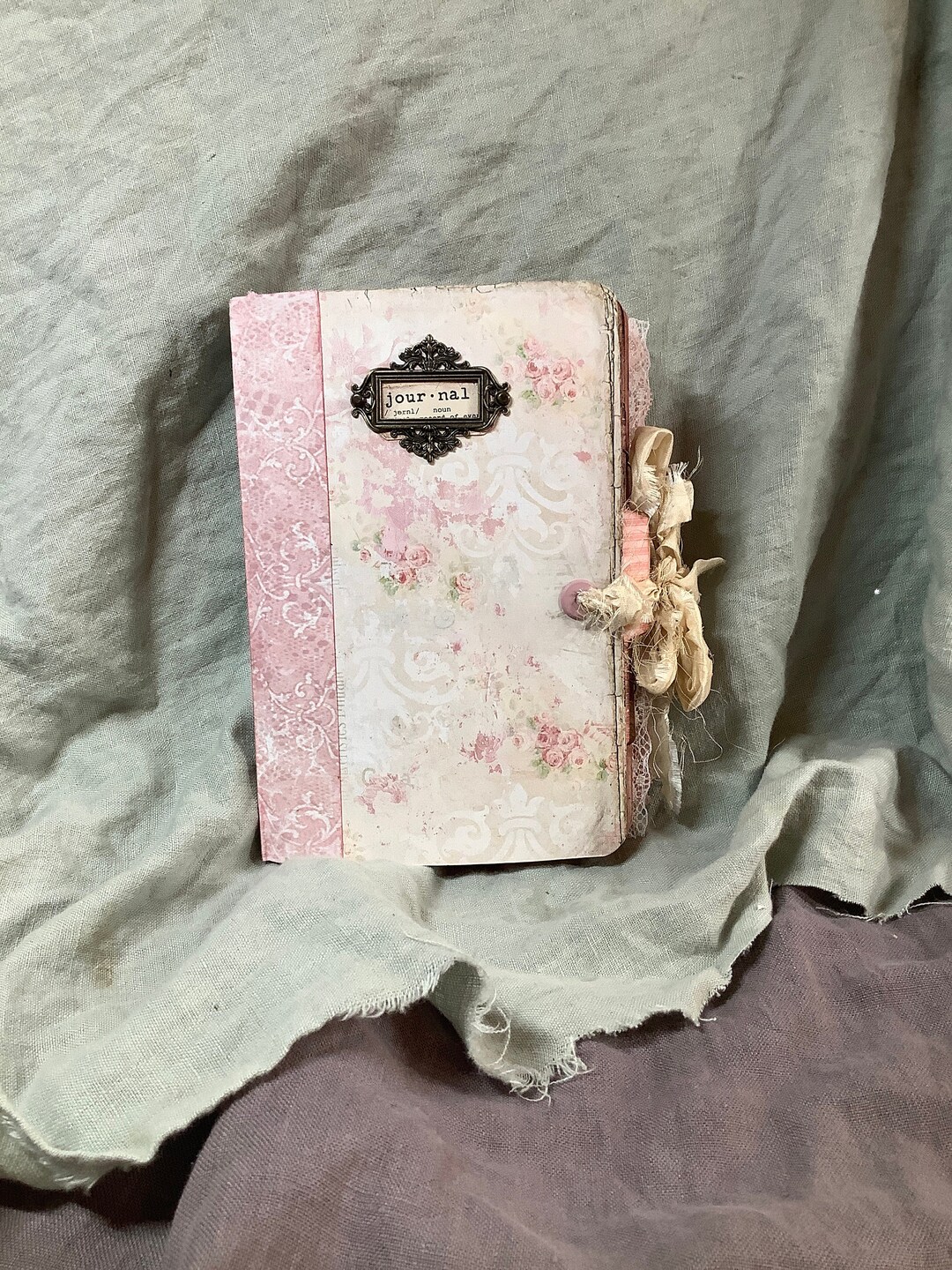 Vintage Pink Soft Cover Journal - Etsy